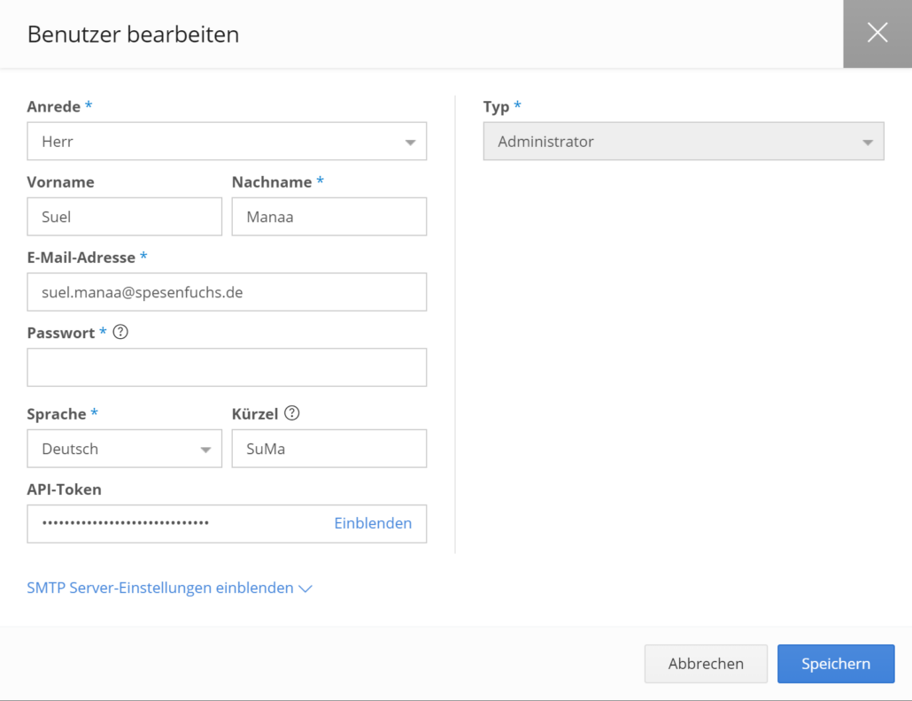 sevdesk Integration - Spesenfuchs